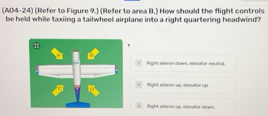 Solved: (A04-24) (Refer to Figure 9.) (Refer to area B.) How should the ...