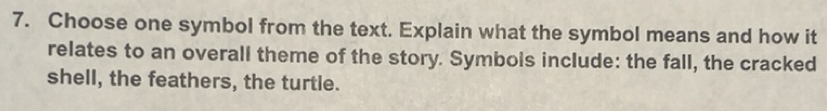 Solved: Choose one symbol from the text. Explain what the symbol means ...