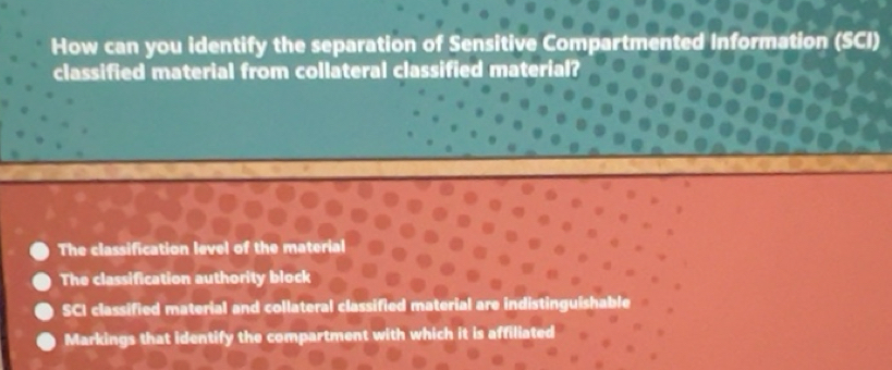 Solved: How can you identify the separation of Sensitive Con ormation ...