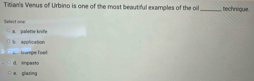 Solved: Titian's Venus of Urbino is one of the most beautiful examples ...