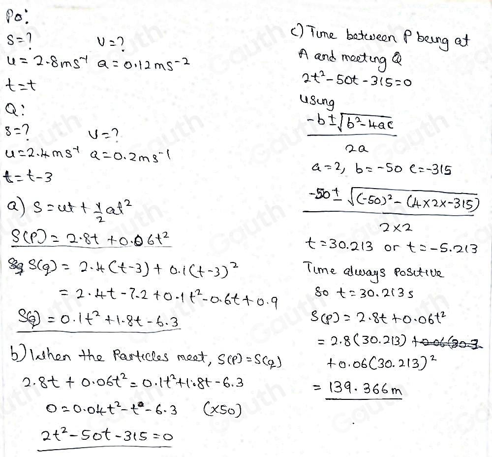 Solved: A particle P passes through point A with velocity 2.8ms^(-1 ...