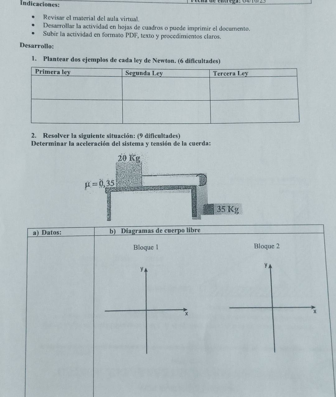 Resuelto:Indicaciones: Revisar el material del aula virtual ...