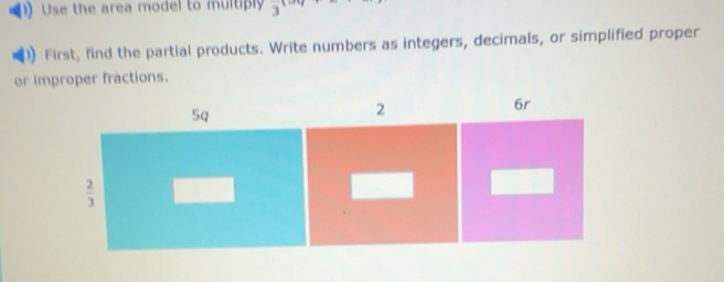 Solved: Use the area model to multiply 3 First, find the partial ...