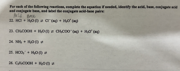 Solved: For each of the following reactions, complete the equation if ...