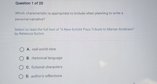 Solved: Which characteristic is appropriate to include when planning to ...