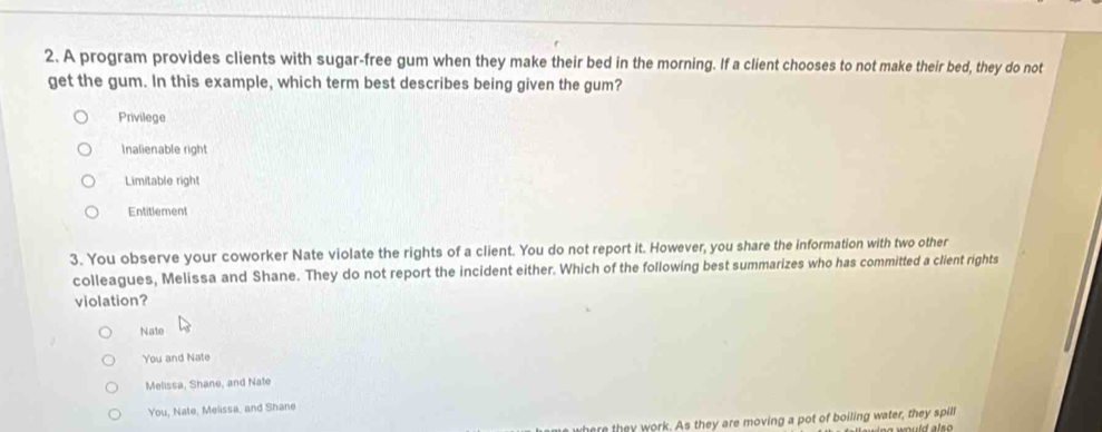 Solved: A program provides clients with sugar-free gum when they make ...