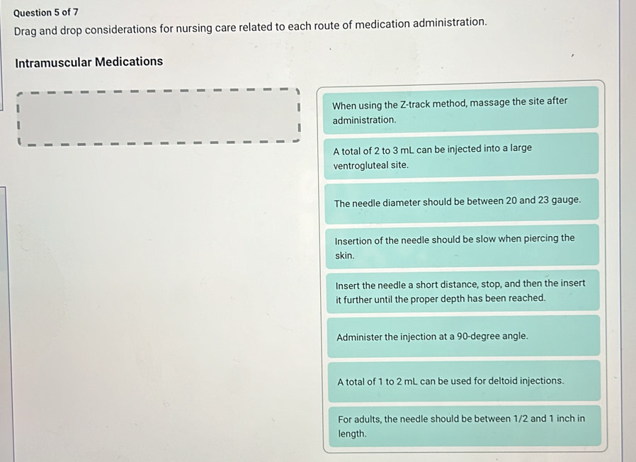 Solved: Drag and drop considerations for nursing care related to each ...