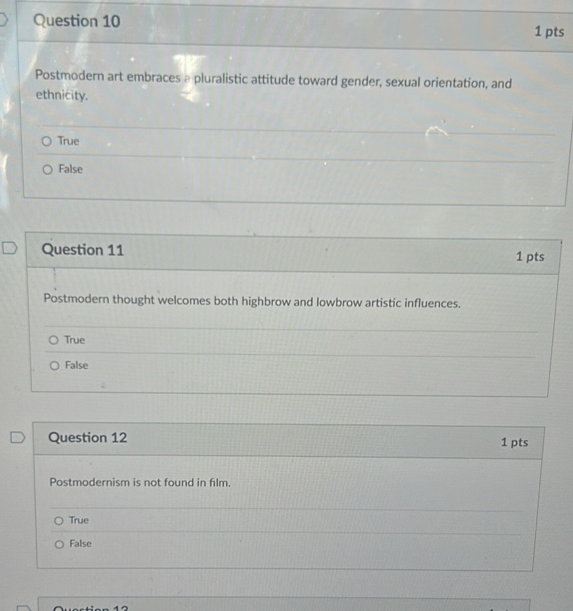 Solved: Postmodern art embraces a pluralistic attitude toward gender ...