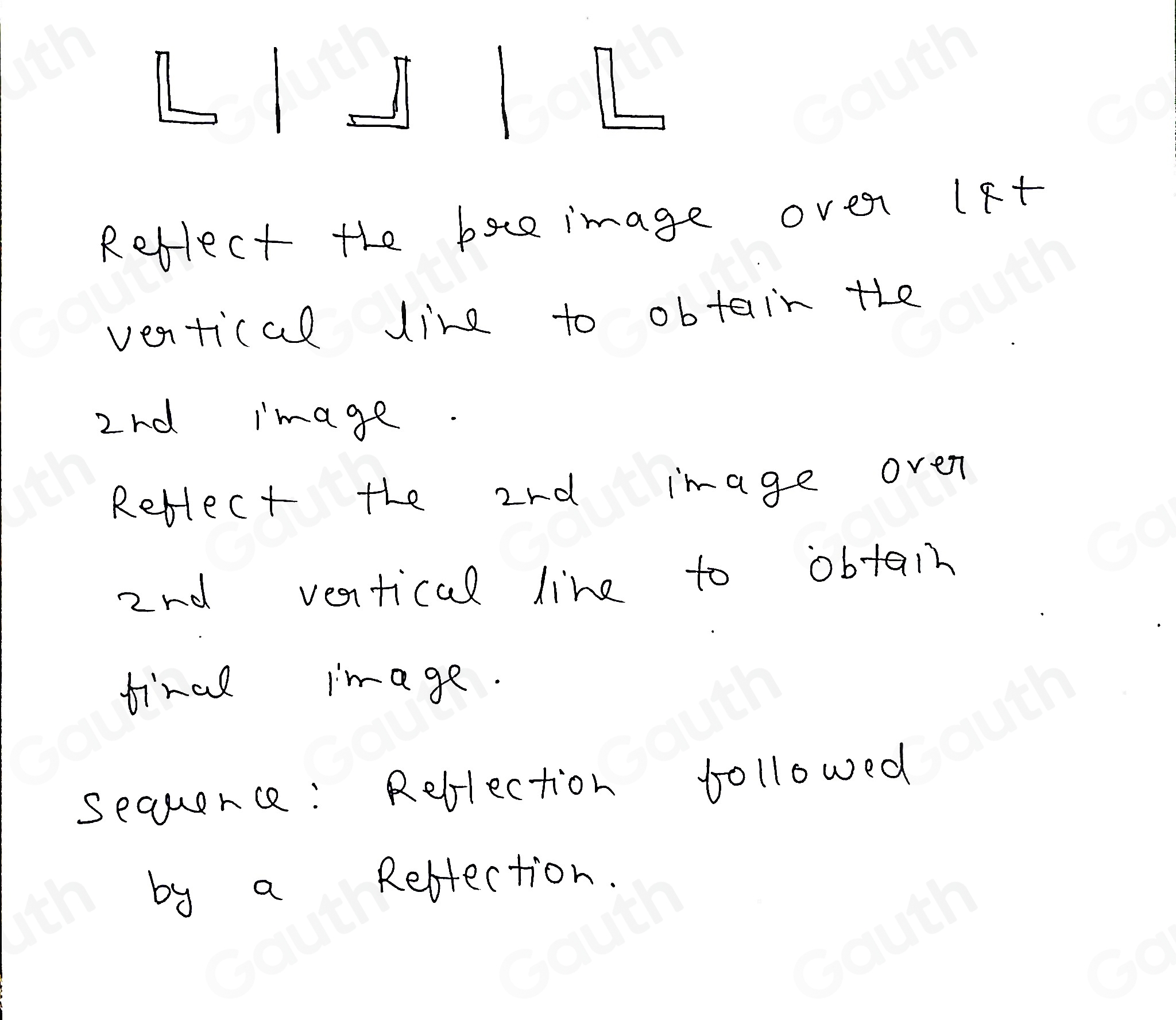 Solved: Describe your strategy. T v Describe the sequence of transformations you'll use to tra ...