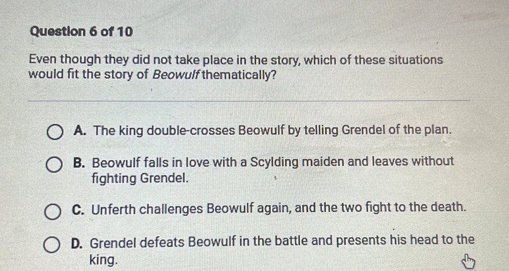 Solved: Even though they did not take place in the story, which of ...