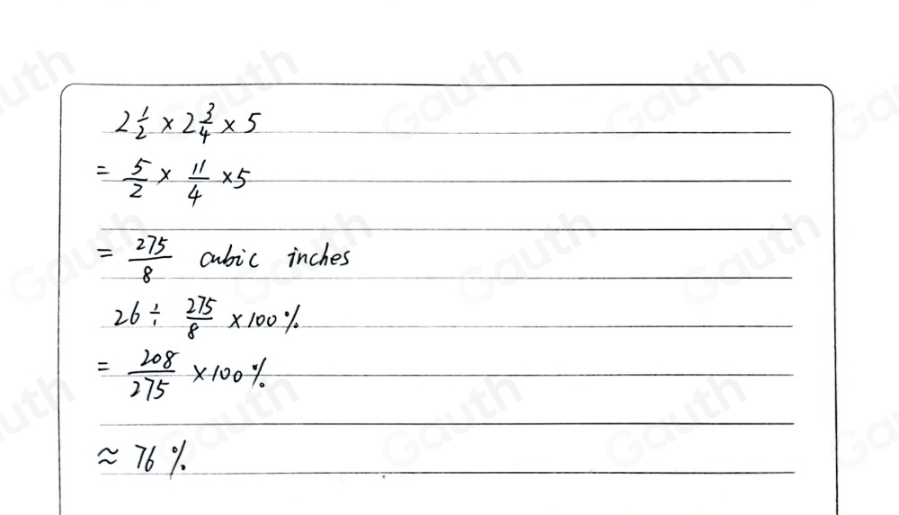Solved: Gabriel models the volume of a popcorn box as a right ...