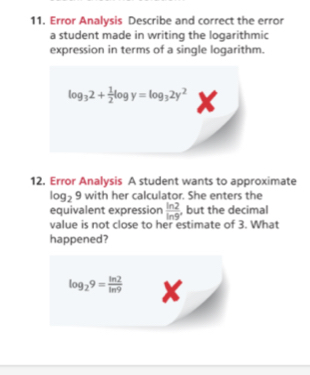 Solved: Error Analysis Describe and correct the error a student made in ...