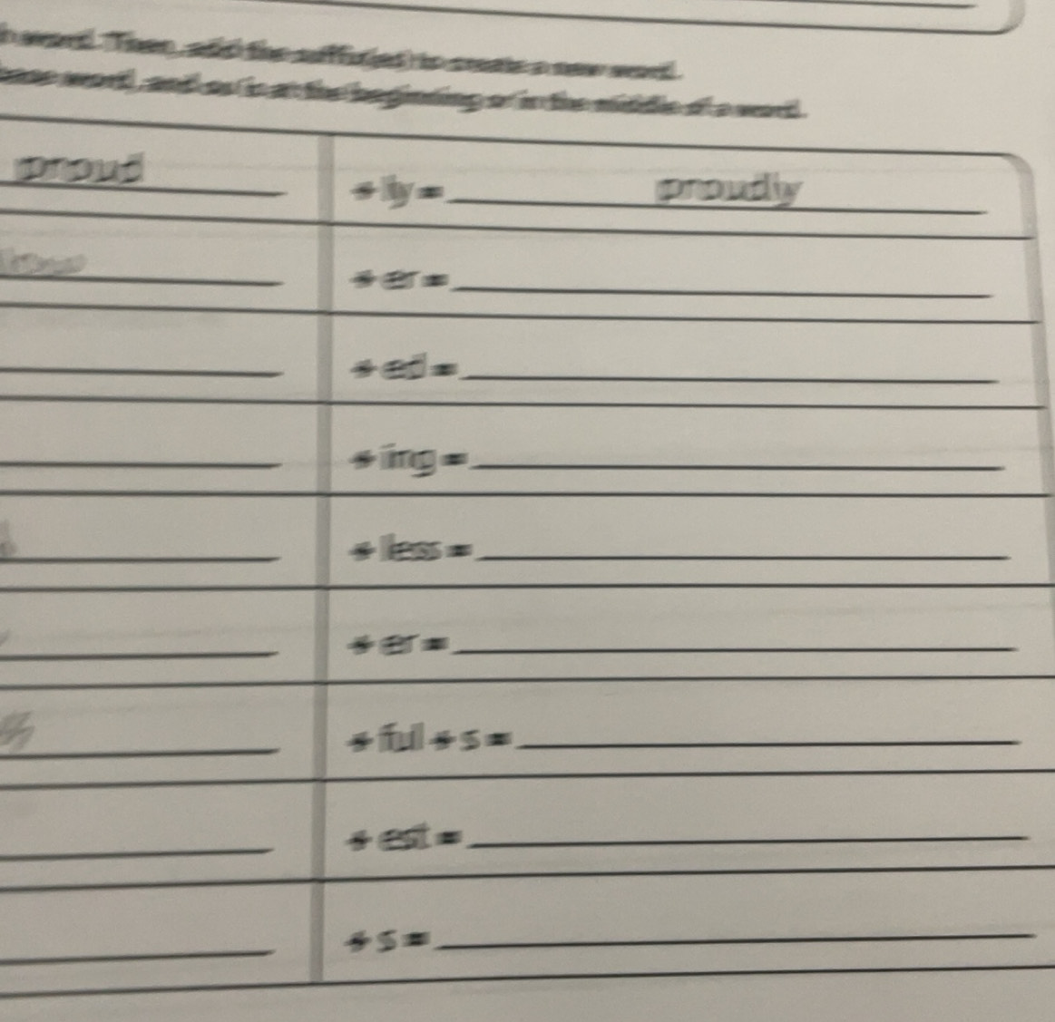 Solved: award. Then, and the suffuries to create a new word. ase w ...