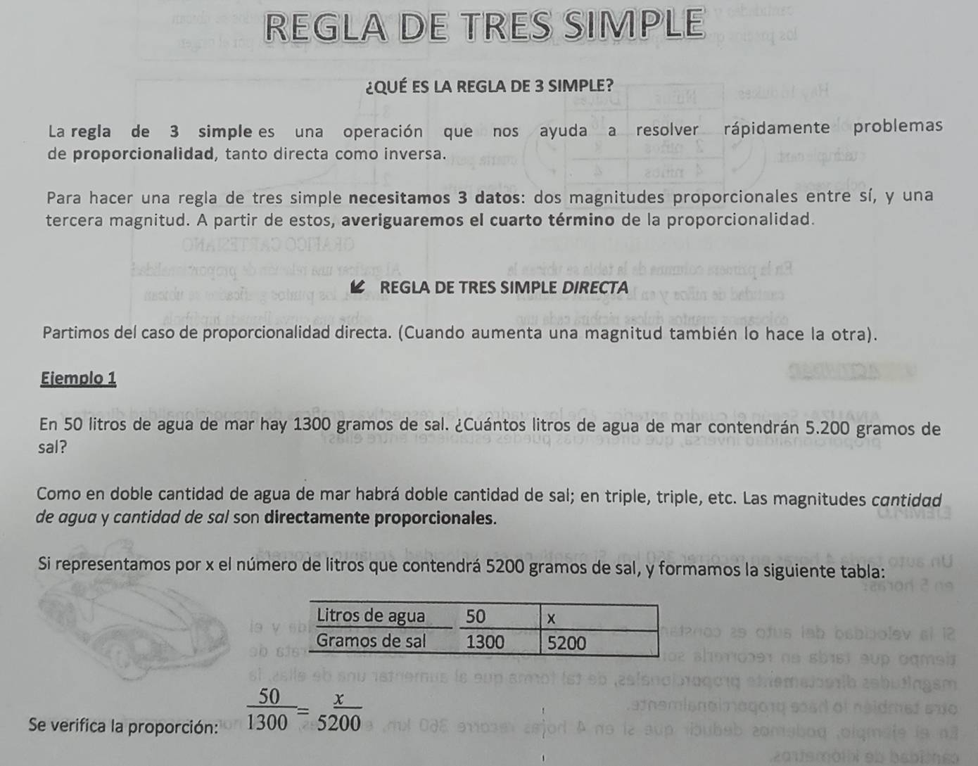 Resuelto:REGLA DE TRES SIMPLE ¿qué es la regla de 3 simple? La regla de ...