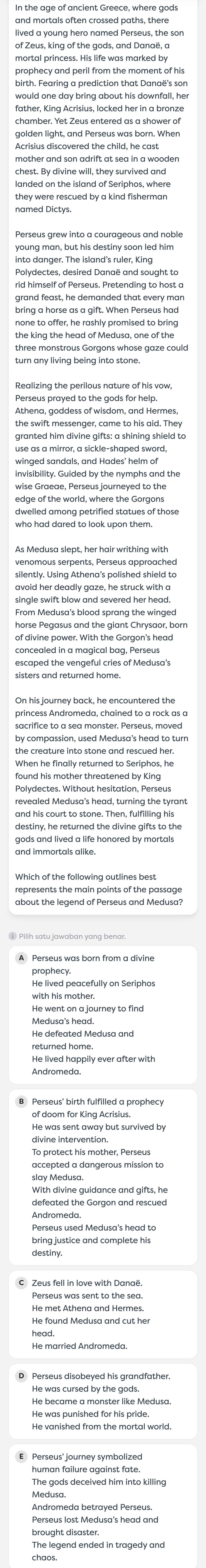 Telah dijawab:and mortals often crossed paths, there lived a young hero ...