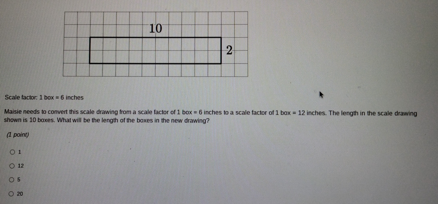 Solved: Scale factor: 1box=6 inches Maisie needs to convert this scale ...