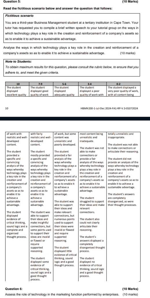 Read the fictitious scenario below and answer the question that follows: Fictitious scena [Business]