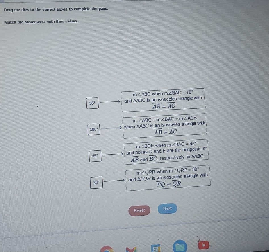 Solved: Drag the tiles to the correct boxes to complete the pairs ...