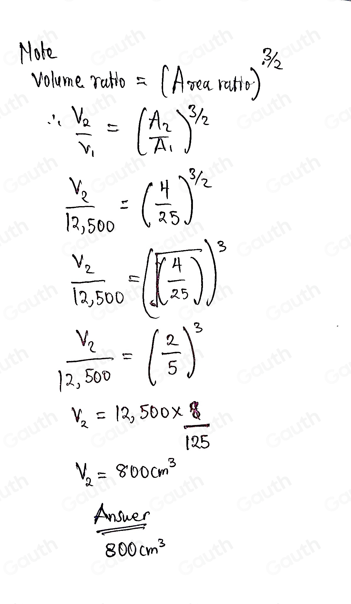 Solved: The surface areas of two mathematically similar solids are in ...
