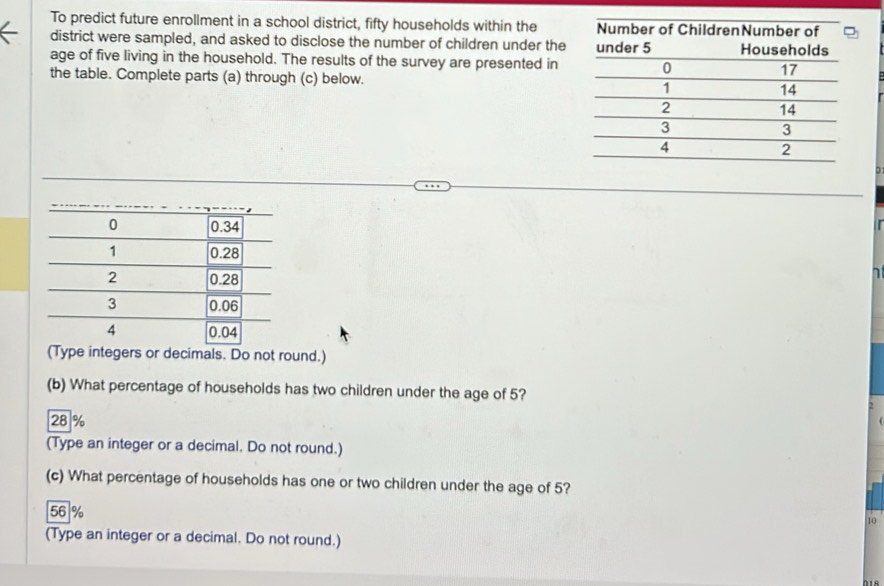 Solved: To predict future enrollment in a school district, fifty ...