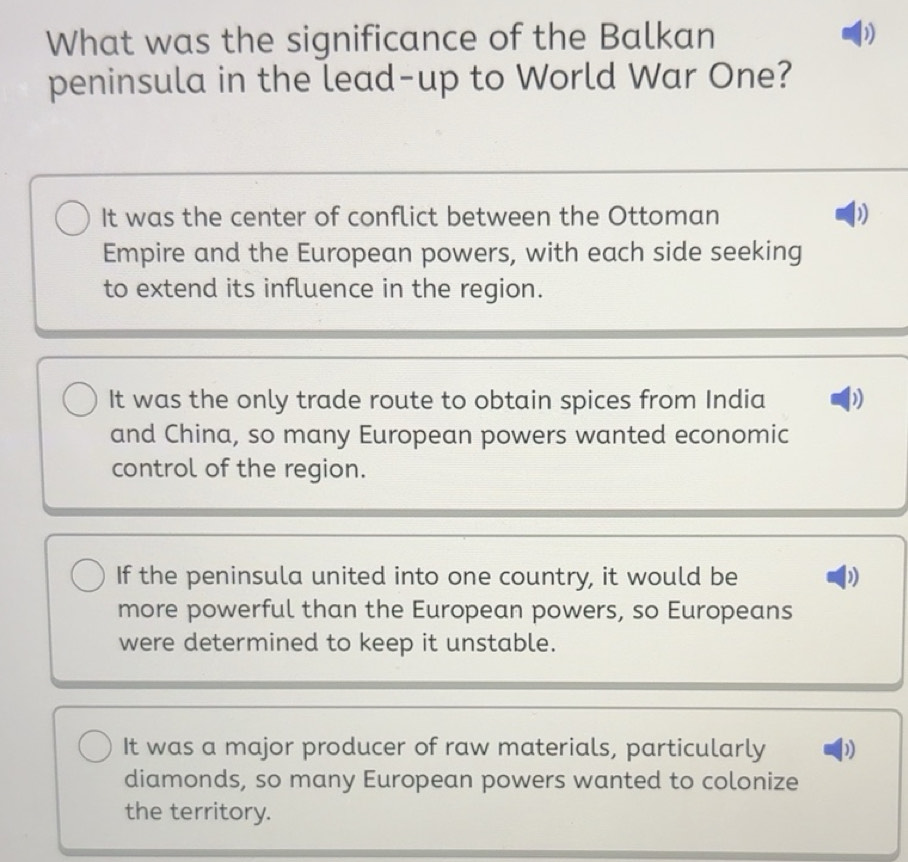 Solved: What was the significance of the Balkan ) peninsula in the lead ...
