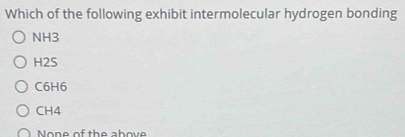 Solved: Which of the following exhibit intermolecular hydrogen bonding ...