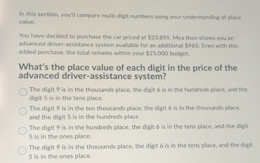 Solved: In this section, you'll compare multi-digit numbers using your ...