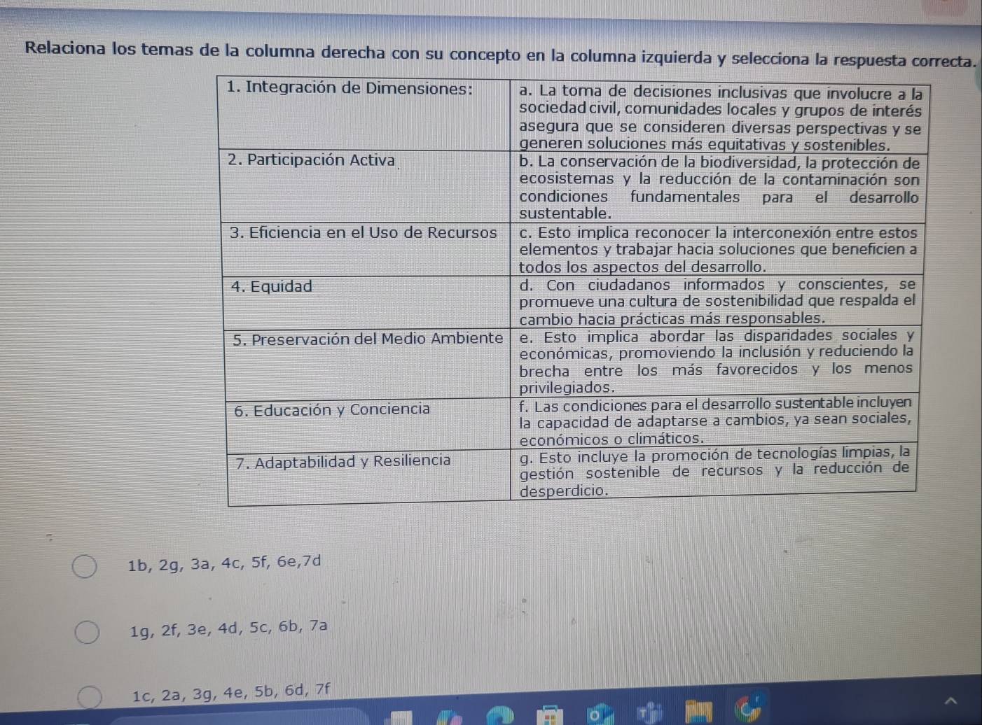 Resuelto:Relaciona los temas de la columna derecha con su concepto en ...