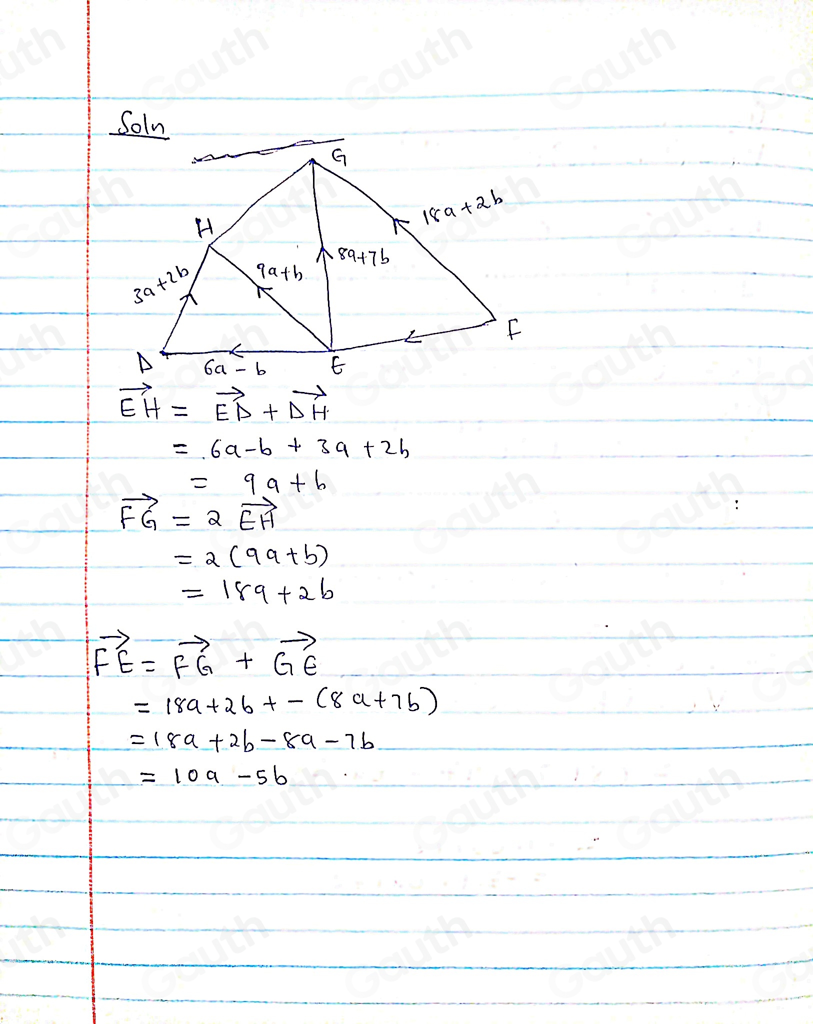 Solved: Five points are connected by vectors. Not drawn accurately ...
