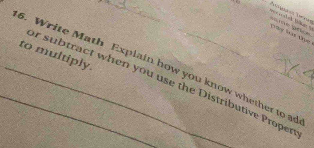 Solved: would like pay for the p ame pric to multiply. _6. Write Math ...