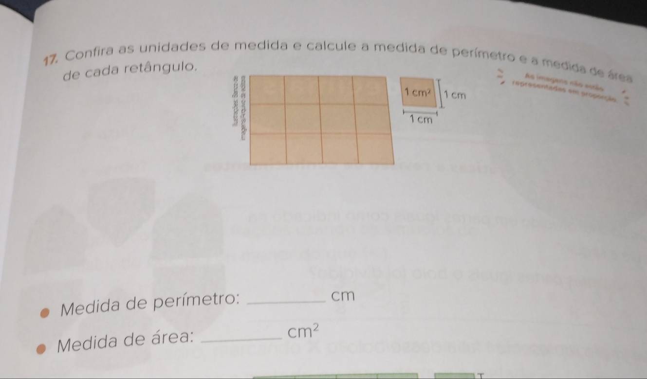 Resolvido:Confira as unidades de medida e calcule a medida de perímetro ...