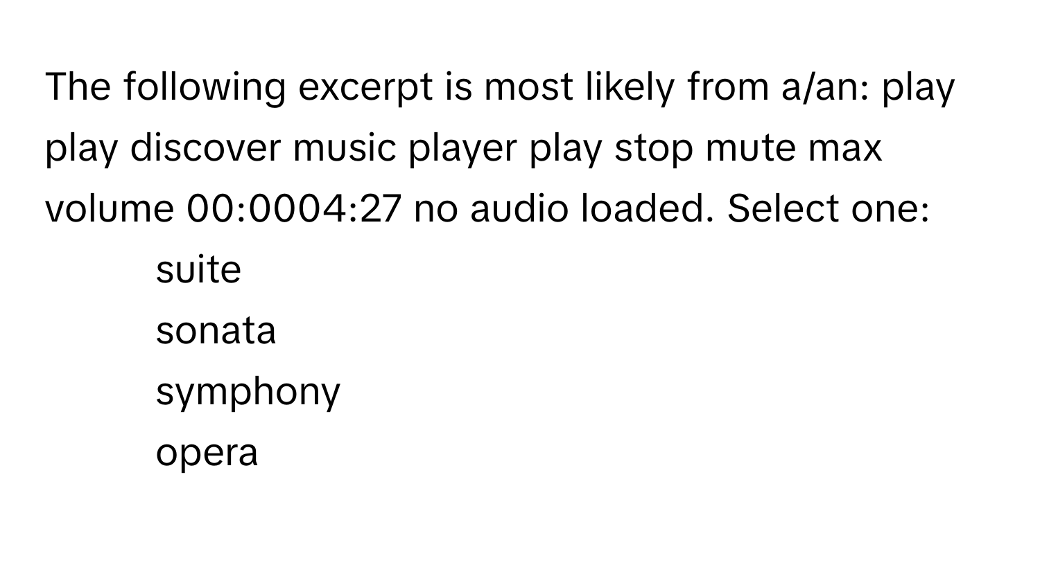 Solved: The following excerpt is most likely from a/an: play play ...