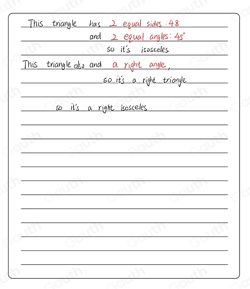 Solved: Classify each triangle by its angles and sides. 19) A) acute ...