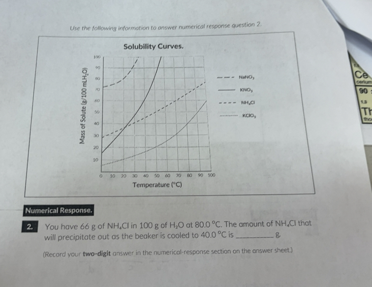 Solved: Use the following information to answer numerical response ...