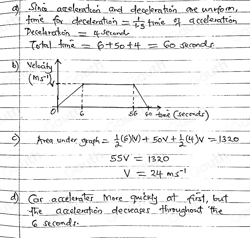 Solved: A car on a straight test track starts from rest and accelerates ...