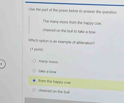 Solved: Use the part of the poem below to answer the question The many ...