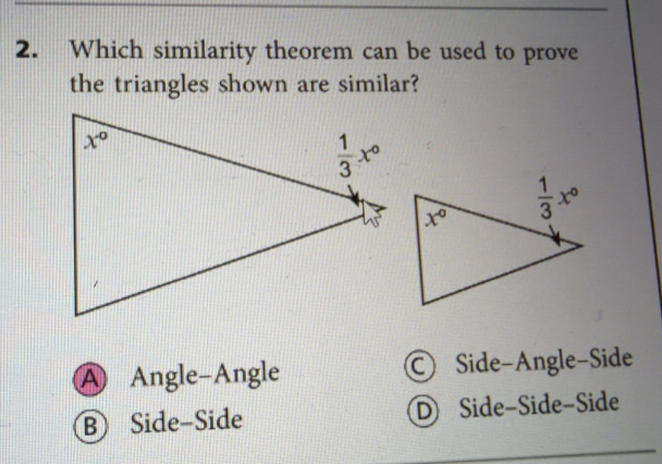 Gelöst:Which similarity theorem can be used to prove the triangles ...