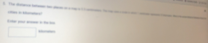 Solved: The distance betweer he pleas on a me a t homms te me on e a as ...