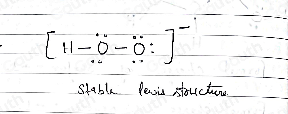 Solved: Draw the Lewis structure for the polyatomic hydroperoxyl (HO_2 ...