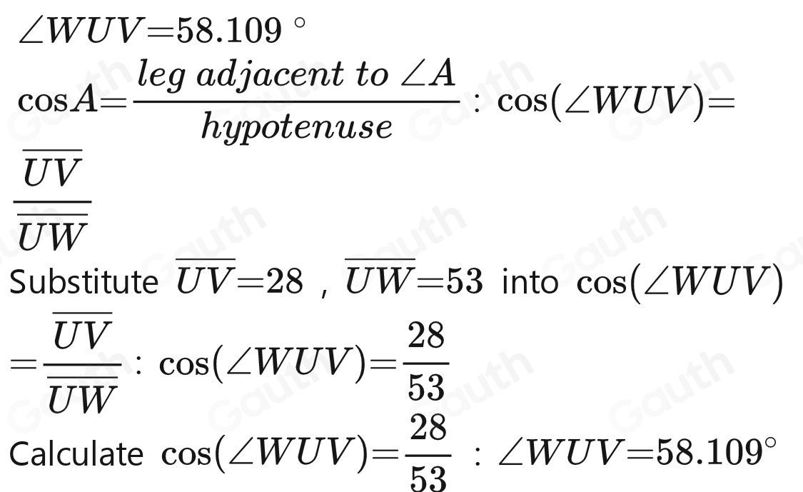 Solved: Find the tangent of ∠ U Simplify your answer and write it as a proper fraction, improper ...