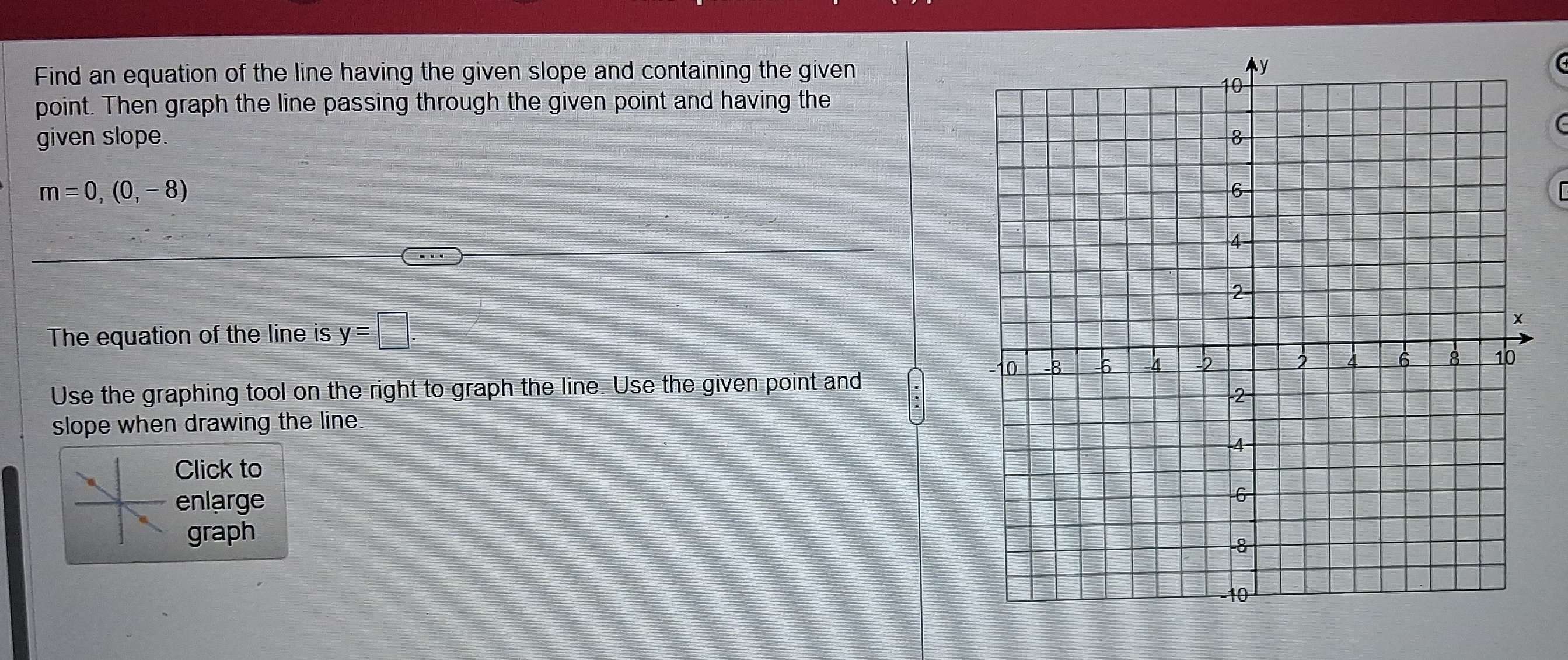 Solved: Find an equation of the line having the given slope and ...