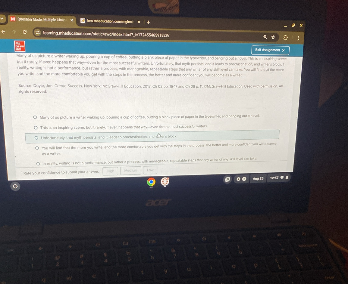 Solved: Question Mode: Multiple Choic Ims.mheducation.com/mghmic ...