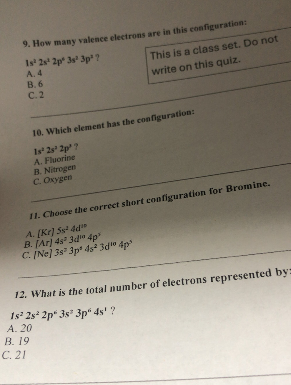 Solved: How many valence electrons are in this configuration: This is a ...