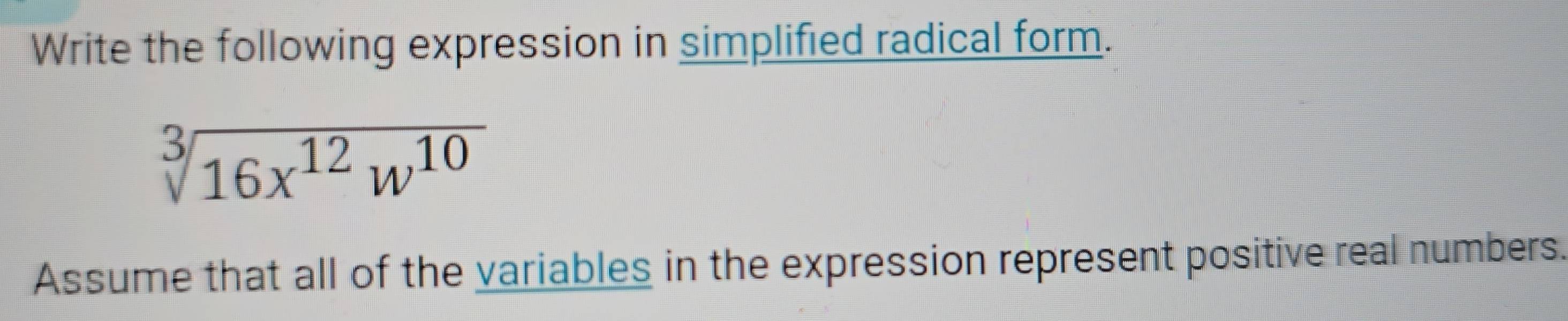 Solved: Write the following expression in simplified radical form. sqrt ...