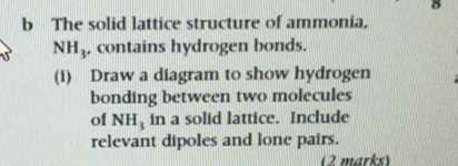 Résolu :The solid lattice structure of ammonia, NH_3 , contains ...