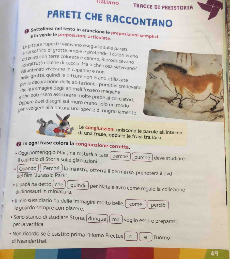 Risolto:italiano TRACCE DI PREISTORIA PARETI CHE RACCONTANO O ...