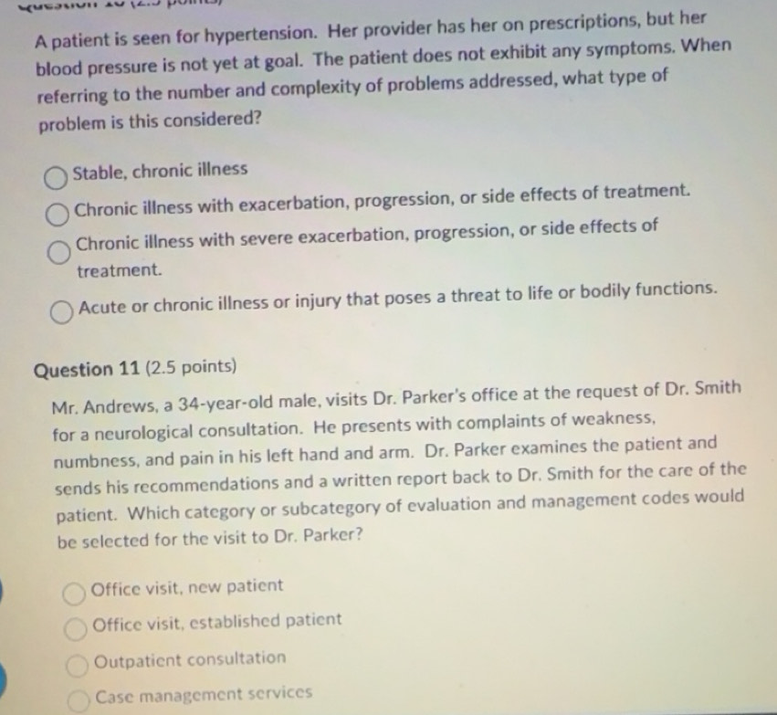 Solved: A patient is seen for hypertension. Her provider has her on ...