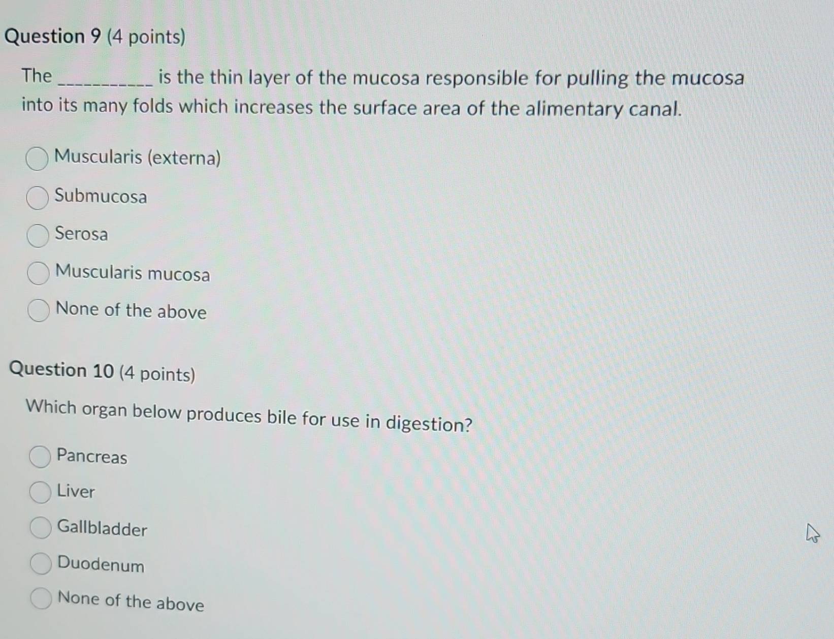 Solved: The _is the thin layer of the mucosa responsible for pulling ...