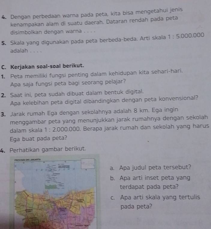 Telah dijawab:Dengan perbedaan warna pada peta, kita bisa mengetahui ...