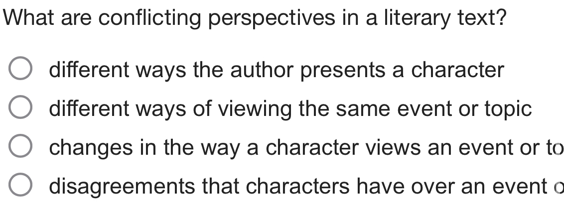 What are conflicting perspectives in a literary text? different ways ...